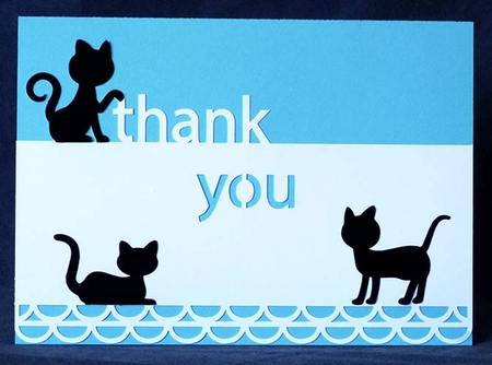 Cat Thank You Panel Card - CUP938065_40382 | Craftsuprint