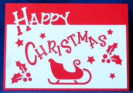 Happy Christmas Overlay Card - CUP998585_40382 | Craftsuprint