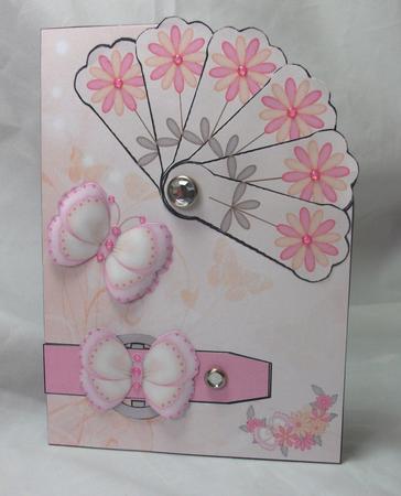 Fan Card - Simple Flowers - CUP282364_66 | Craftsuprint