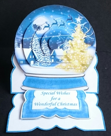 Blue Winter Snow Globe Christmas Mini Easel Card - CUP244397_68 ...