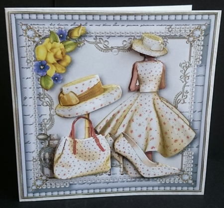 Fashionable Lady Card Topper - CUP720807_99 | Craftsuprint