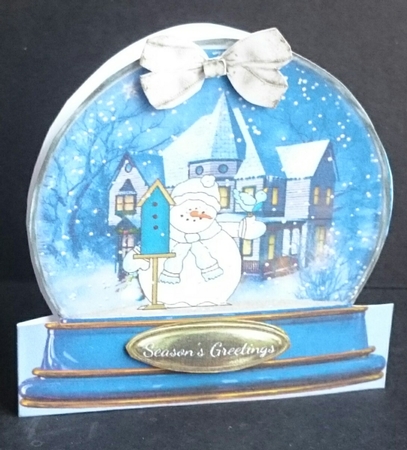 SNOW GLOBE SNOWMAN QUICK CHRISTMAS CARD - CUP723367_2237 | Craftsuprint