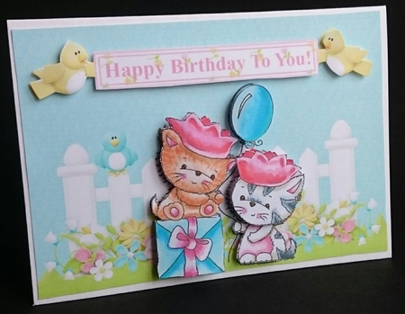 Cute kittens card topper & decoupage - CUP724221_1894 | Craftsuprint