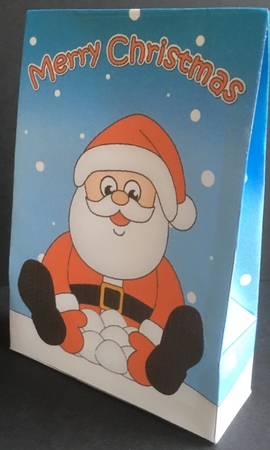 3D Christmas Gift Bag Mini Kit - Santa is having a Snowball Fight ...