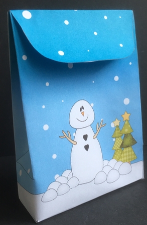 3D Christmas Gift Bag Mini Kit - Santa is having a Snowball Fight ...