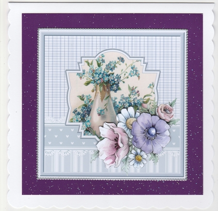 Vase of flowers 7x7 card - CUP1035943_8 | Craftsuprint
