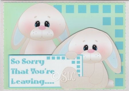 Sorry You're Leaving Bunnies - Blue - CUP513549_66 | Craftsuprint