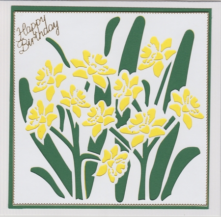 Daffodil Outline Card - CUP696962_2228 | Craftsuprint