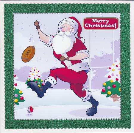 Rugby Santa Dude 8x8 Quick Card - Photo by Susan Cummings