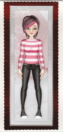 Pink Emo Girl Large Dl Card - CUP558187_566 | Craftsuprint