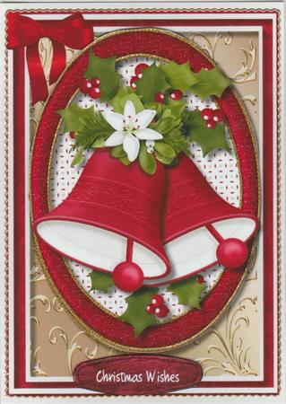 Beautiful Christmas Bells Ina Oval Frame - CUP565095_1398 | Craftsuprint