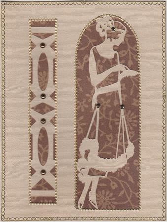 Art Deco Lady Card Template - CUP691689_1577 | Craftsuprint