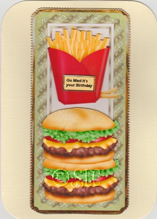 Junk Food Birthday Dl Card with Decoupage - CUP527406_8 | Craftsuprint