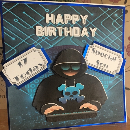 The Computer Hacker Birthday Card Front - Photo by Susan Bliss
