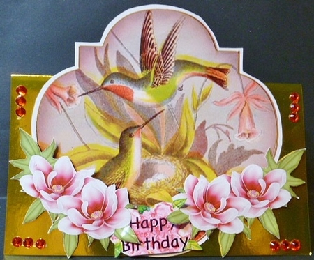 Nectar Birds Fancy Over 3D Mini Card Kit - CUP533088_10 | Craftsuprint