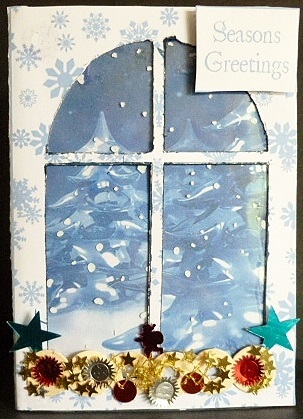 Funky Christmas Trees Window Card Kit - Photo by Susan P. B.