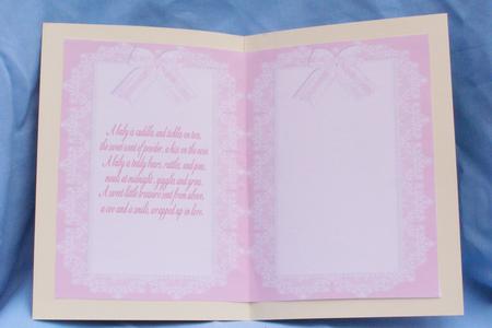 Insert with Verse for New Baby Girl Card Front - CUP203915_601 ...