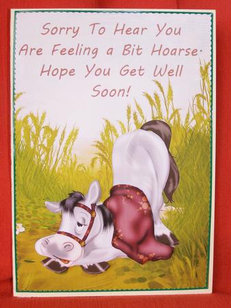Feeling Hoarse Get Well Soon Card with Decoupage - Photo by Susan Smith