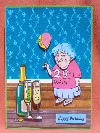 29 Again 3 Quick Card Front with Decoupage and Ages - CUP340893_376 ...