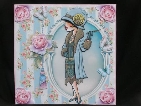 The Flapper Lady Card Front Kit - CUP642987_1483 | Craftsuprint