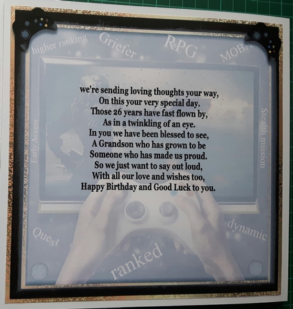 The Gamer Card Front Kit - CUP841801_1483 | Craftsuprint