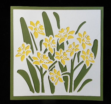 Daffodil Outline Card - CUP696962_2228 | Craftsuprint