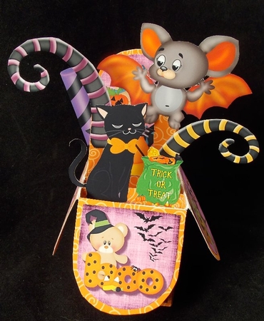 3D POP UP BOX CARD, ENVELOPE DECOUPAGE KIT- SWEET HALLOWEEN - CUP730435 ...