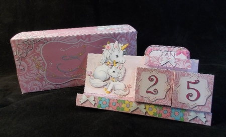 UNICORNS 3D CUBE PERPETUAL CALENDAR - Photo by Susan Mehlbaum - IU Crafts