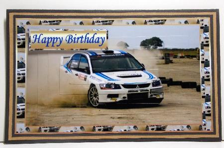Rally Car Pyramid Card Front - CUP26366_168 | Craftsuprint