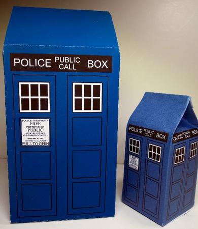 3D Police Box Milk Carton Treat Boxes - CUP583239_359 | Craftsuprint