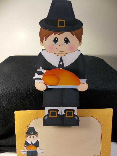 3D on the Shelf Card Kit - Little Thanksgiving Pilgrim Myles ...