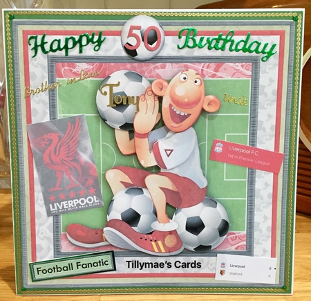 Football Fanatic Red 8x8 Mini Kit & Decoupage for Men - CUP602614_68 ...