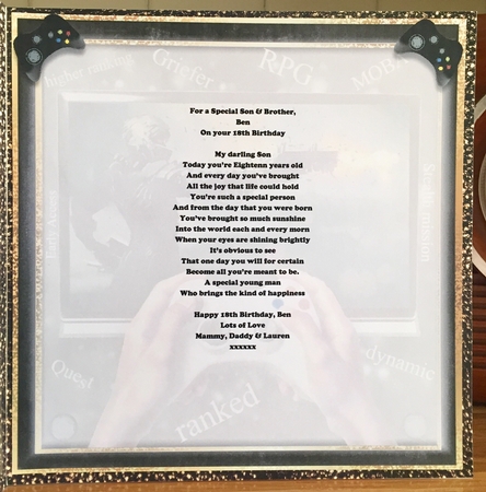 The Gamer Card Front Kit - CUP841801_1483 | Craftsuprint