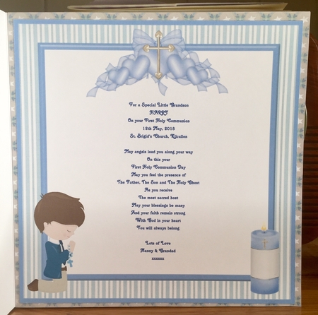 First Holy Communion Boy (brunette) Card Insert - Blank - CUP862621 ...