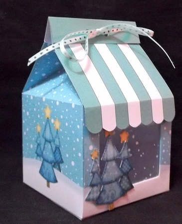 3D Xmas Trees Milk Carton Cupcake or Treat Box Mini Kit - CUP547596_359 ...