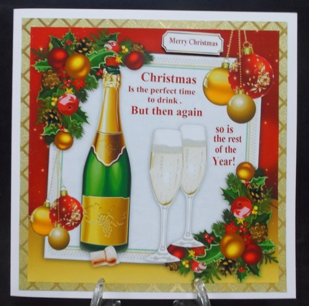 Christmas Champagne Humor 8x8 - Photo by Alyssuzi Creative Cards by ...