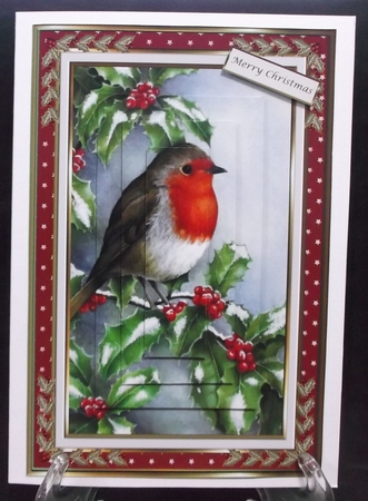 Christmas Robin Red framed Pyramid Topper - CUP925239_719 | Craftsuprint