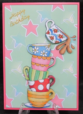 Crazy Cups A5 Card Front and Decoupage - CUP958348_38 | Craftsuprint