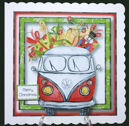 The Christmas VW Van - Front - 8x8 - CUP999630_1763 | Craftsuprint