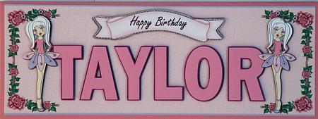 Taylor - Girls Name - Large Dl Card Front - CUP205109_108 | Craftsuprint