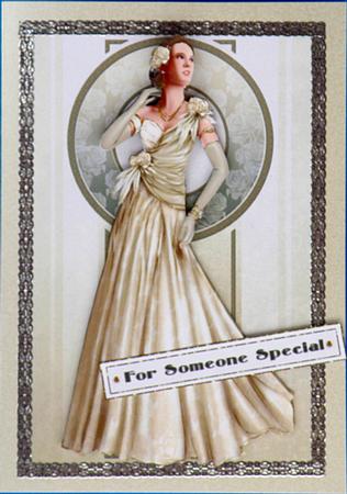 Art Deco Lady Rose (cream) - CUP205236_437 | Craftsuprint