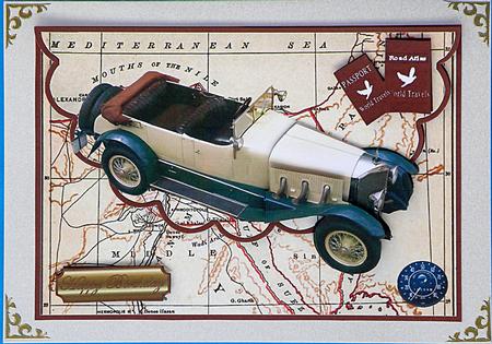 Cream Vintage Car Envelope Cardfront - CUP205657_613 | Craftsuprint