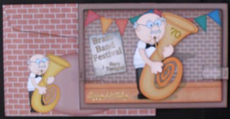 3D Bert's Tuba Animated Moveable Decoupage Card Kit - CUP264347_359 ...