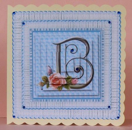 Floral Rose Monogram Letter B - CUP313556_1716 | Craftsuprint