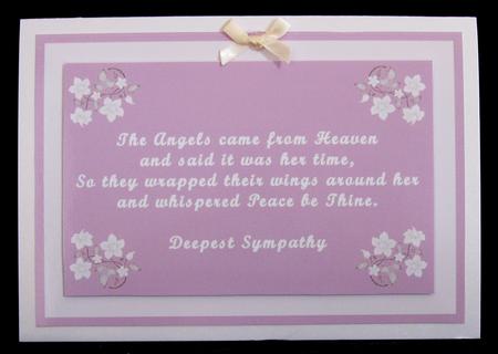 Angel Sympathy Verse Card - CUP335437_1566 | Craftsuprint