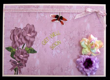 Pink Floral Backing Sheet - CUP346703_825 | Craftsuprint