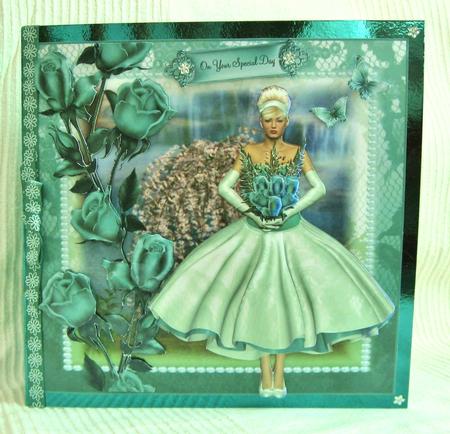 1950's Style Mint Wedding Card Front Mini Kit - CUP412748_1483 ...