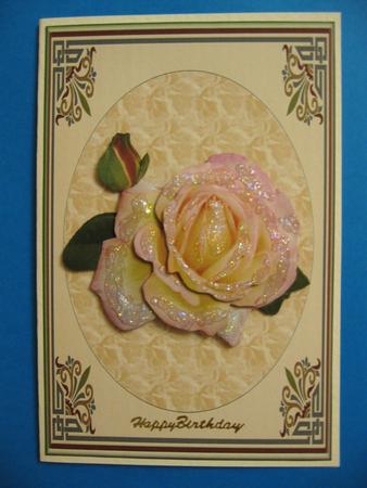 Yellow/pink Rose Topper - CUP59020_647 | Craftsuprint