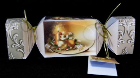 Christmas Candles Cracker Box with Gift Tag - CUP469168_994 | Craftsuprint