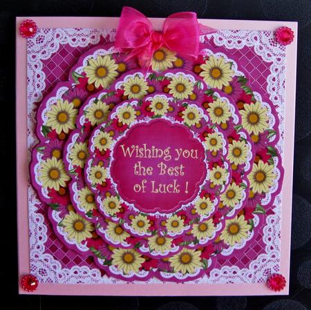 Cerise Daisy Good Luck 3D Doily Card Mini Kit - Photo by Alyssuzi ...